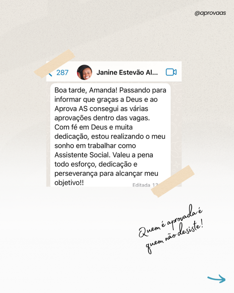 Pacote Estratégico Aprova AS – Assistente Socializando